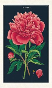 cavallini papers & co botanica peony tea towel, multi