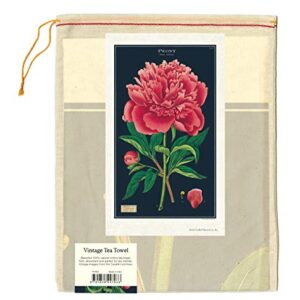 Cavallini Papers & Co Botanica Peony Tea Towel, Multi