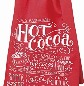 Primitives by Kathy Christmas Chalk Art Kitchen Towel, Hot Cocoa , 28.00" x 28.00"