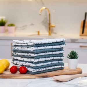 Pikanty - Kitchen Towels - 12 Pack - 100% Soft Cotton - 15x25 Inches - Great for Washing Dishes Dish Rags, Everyday Cooking and Baking