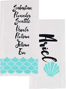 disney the little mermaid princess ariel themed kitchen towel set