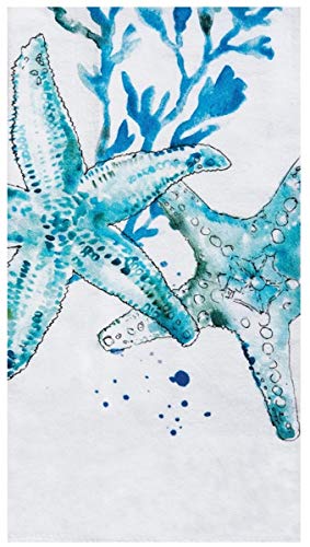 C&F 84265326 Printed Starfish Flour Sack Dishtowel