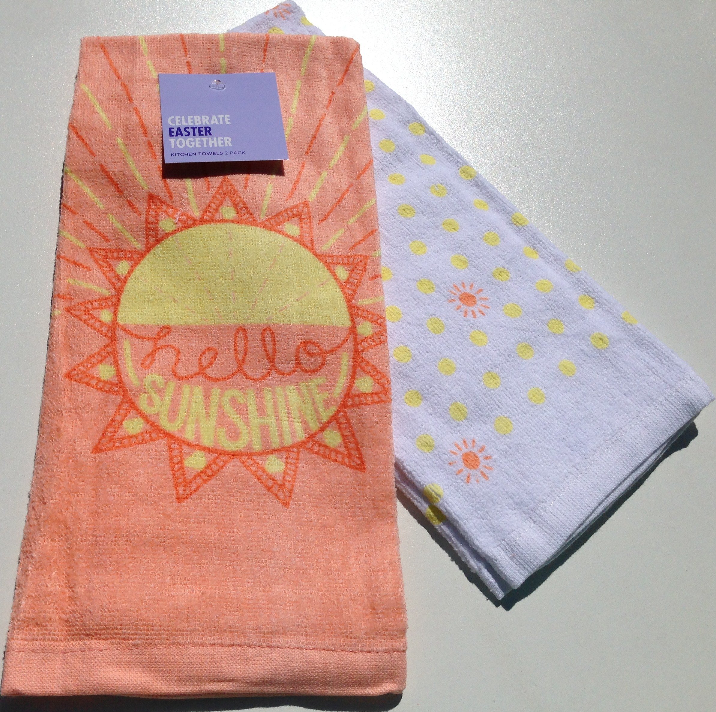 Celebrate Easter Together 2-Piece "Hello Sunshine" Kitchen Towel Set