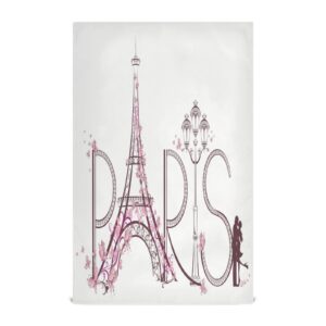 alaza tower eiffel paris france valentine's day kitchen towels dish bar tea towel dishcloths 1 pack super absorbent soft 18 x 28 inches