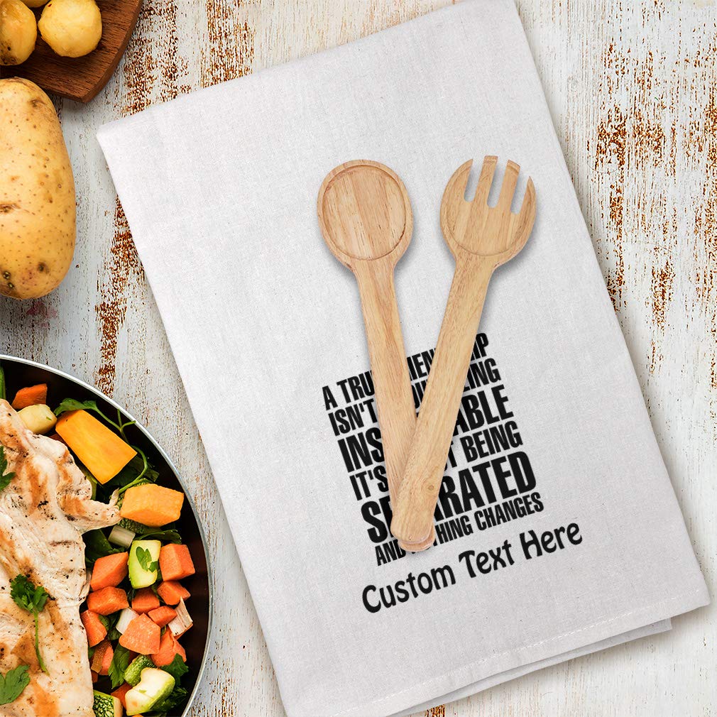 Style In Print Custom Decor Flour Kitchen Towels A True Isn't About Being Inseparable Inspiration & Motivation Friendship Cleaning Supplies Dish Towels Personalized Text Here