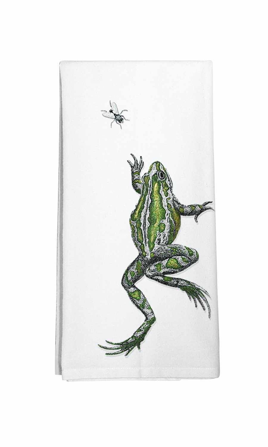 Montgomery Street Frog and Fly Cotton Flour Sack Dish Towel