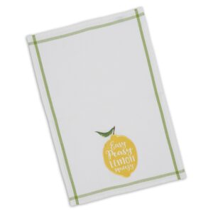 DII Set of 2 Lemon Themed Dishtowels with Petite Stripe