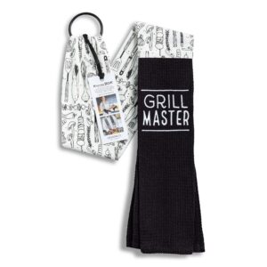 DEMDACO Grill Master Black and White 69 inch Cotton Polyester Fabric Boa Dish Towel