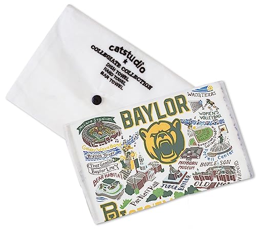 Catstudio Dish Towel, Baylor University Bears Hand Towel - Collegiate Kitchen Towel for Baylor Fans - Perfect Graduation Gift, Gift for Students, Parents and Alums