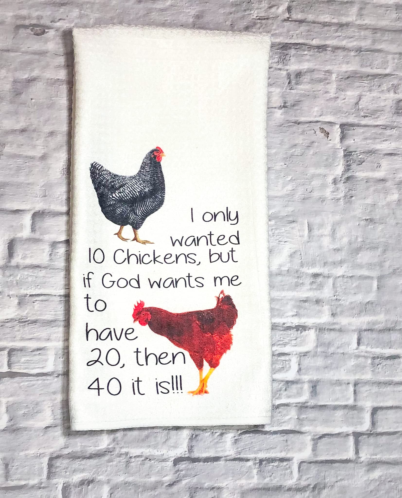 Chicken Hand Towel Humor - Funny Chicken Towel for Chicken Lovers - Chicken Math