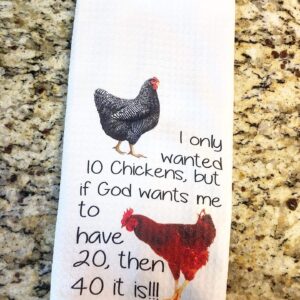 Chicken Hand Towel Humor - Funny Chicken Towel for Chicken Lovers - Chicken Math