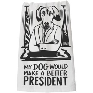 primitives by kathy lol dish towel, 28 x 28, dog