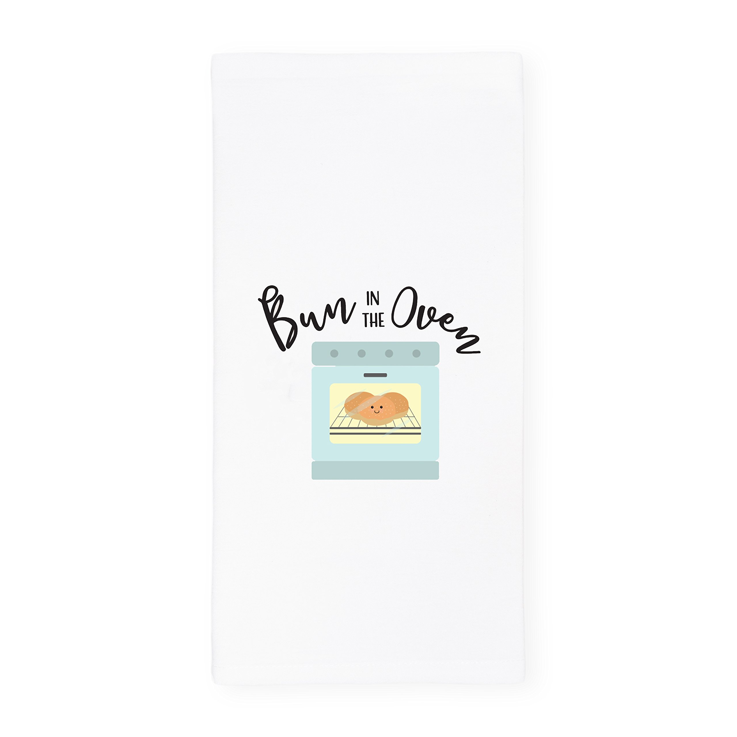 The Cotton & Canvas Co. Bun in The Oven Soft and Absorbent Kitchen Tea Towel, Flour Sack Towel and Dish Cloth