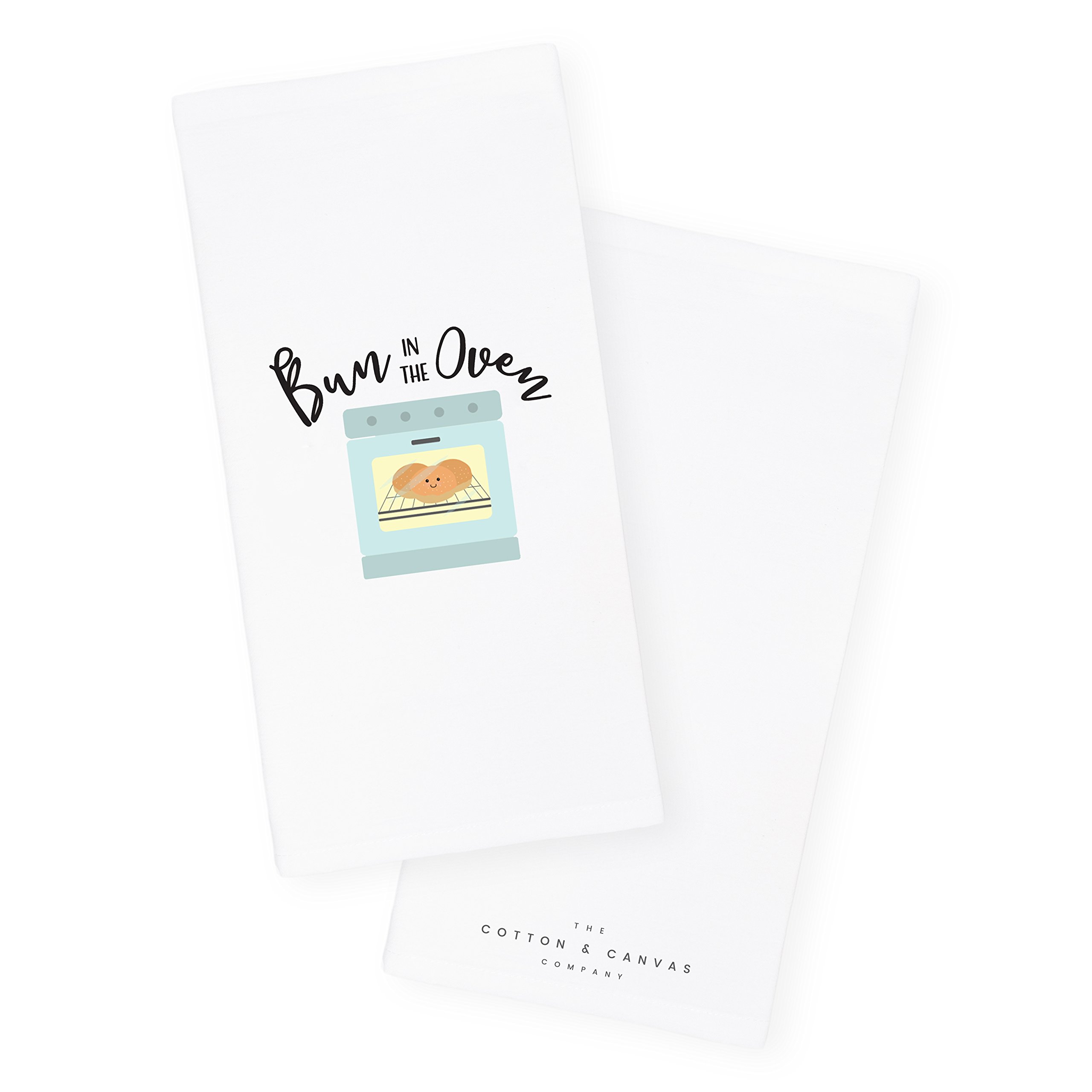 The Cotton & Canvas Co. Bun in The Oven Soft and Absorbent Kitchen Tea Towel, Flour Sack Towel and Dish Cloth