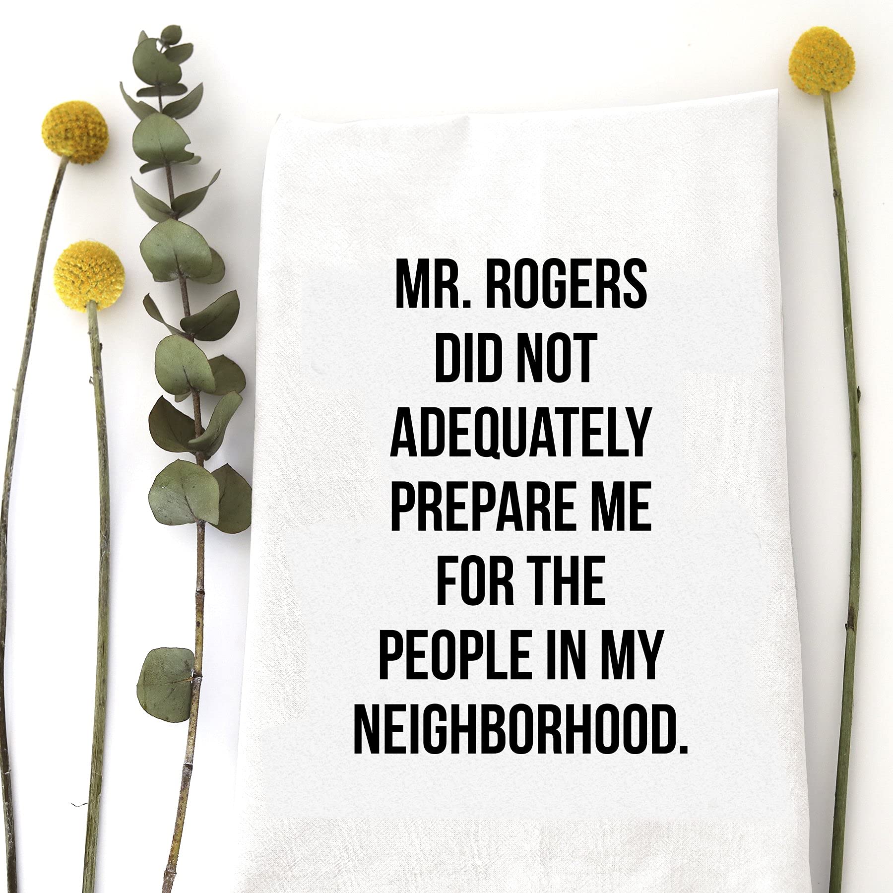 Wildwood Landing MR Rogers Neighborhood, Cotton Tea Towel, Kitchen Tea Towel, Fun, Cute, Flour Sack Kitchen Towel