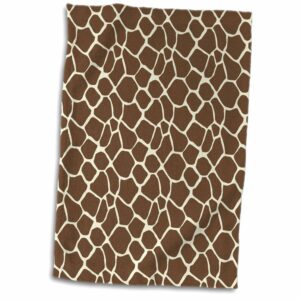 3d rose brown giraffe print twl_202378_1 towel, 15" x 22", multicolor