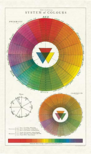 Cavallini Papers & Co. Color Wheel Tea Towel, Multi