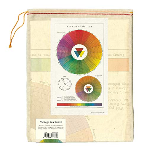 Cavallini Papers & Co. Color Wheel Tea Towel, Multi