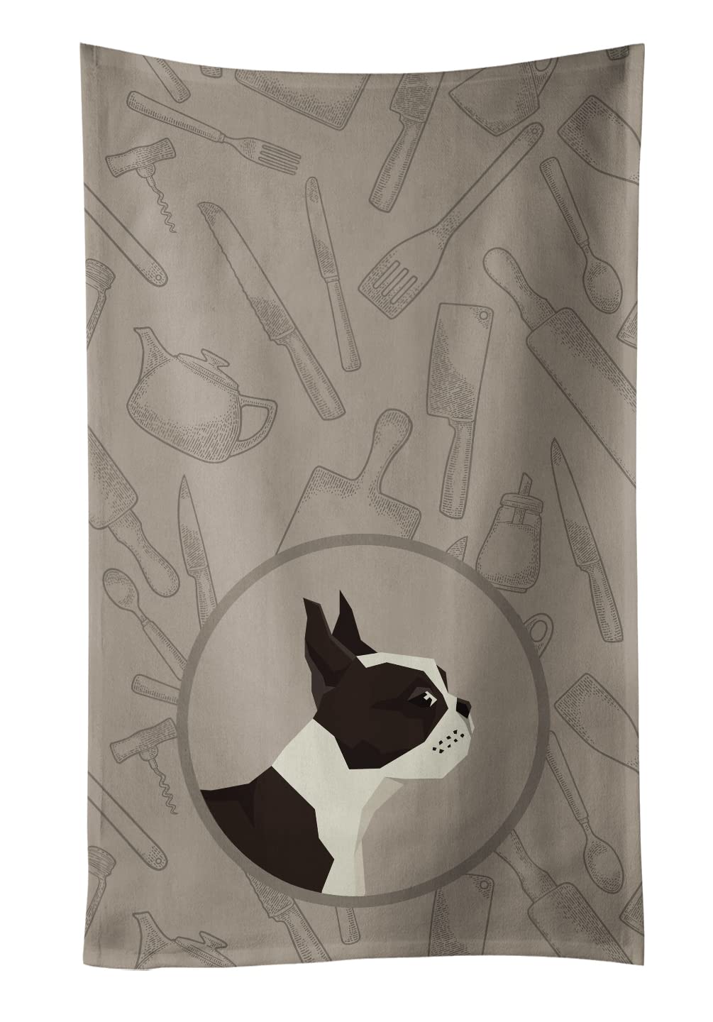 Caroline's Treasures CK2172KTWL Boston Terrier in The Kitchen Kitchen Towel Dish Cloths Guest Hand Towel Decorative Bathroom Towel for Face,Tea, Dishcloth, Kitchen and Bath