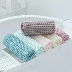 Kitchen WASH Towel Set (6 Piece) 100% Cotton, Waffle Pattern