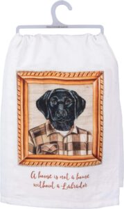 primitives by kathy dish towel black lab kitchen accessories