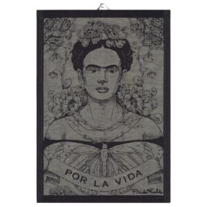 ekelund weavers - frida kahlo design 'fuerza' -100% organic cotton dish towel - @14 x 21 inches