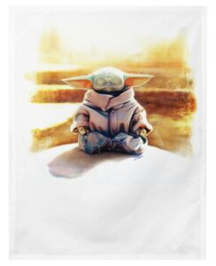 bioworld the mandalorian grogu on tatooine white dish towel