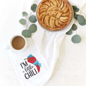 The Cotton & Canvas Co. I'm A Little Chili Soft and Absorbent Kitchen Tea Towel, Flour Sack Towel and Dish Cloth