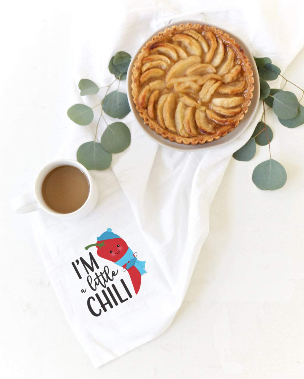 The Cotton & Canvas Co. I'm A Little Chili Soft and Absorbent Kitchen Tea Towel, Flour Sack Towel and Dish Cloth