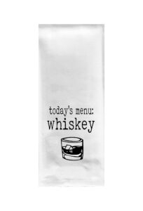 today's menu whiskey tea towel