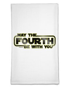 tooloud may the fourth be with you flour sack dish towel