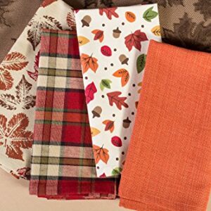 DII Rustic Autumn Leaves Kitchen Collection Thanksgiving & Fall Table Décor, Napkin Set, 20x20, 6 Piece