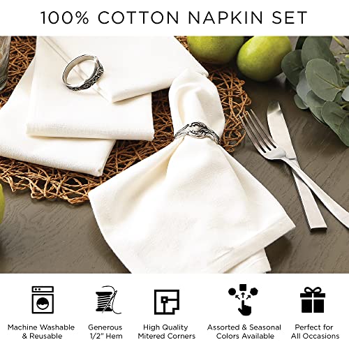 DII Rustic Autumn Leaves Kitchen Collection Thanksgiving & Fall Table Décor, Napkin Set, 20x20, 6 Piece