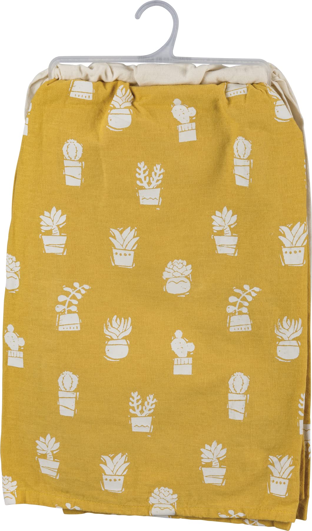 Primitives by Kathy Kitchen Dish Towel Set, Be Your Own Kind Of Beautiful, Cactus-Patterned Towels, 28" Square Dishtowels