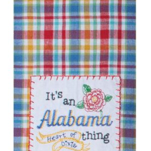 DHE 2 Piece Kay Dee Home State of Alabama Embroidered Kitchen Towel Bundle, Multicolored