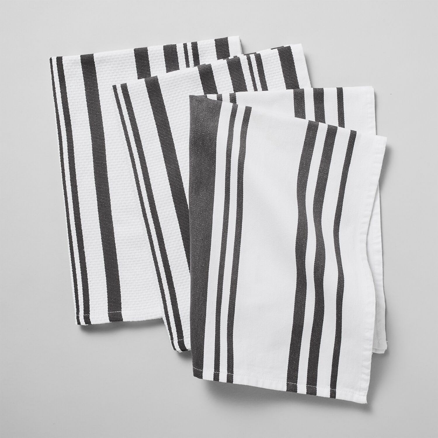 Sur La Table Striped Kitchen Towels, Set of 3, Sardine