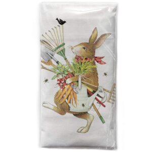 mary lake-thompson garden tools rabbit cotton flour sack dish towel