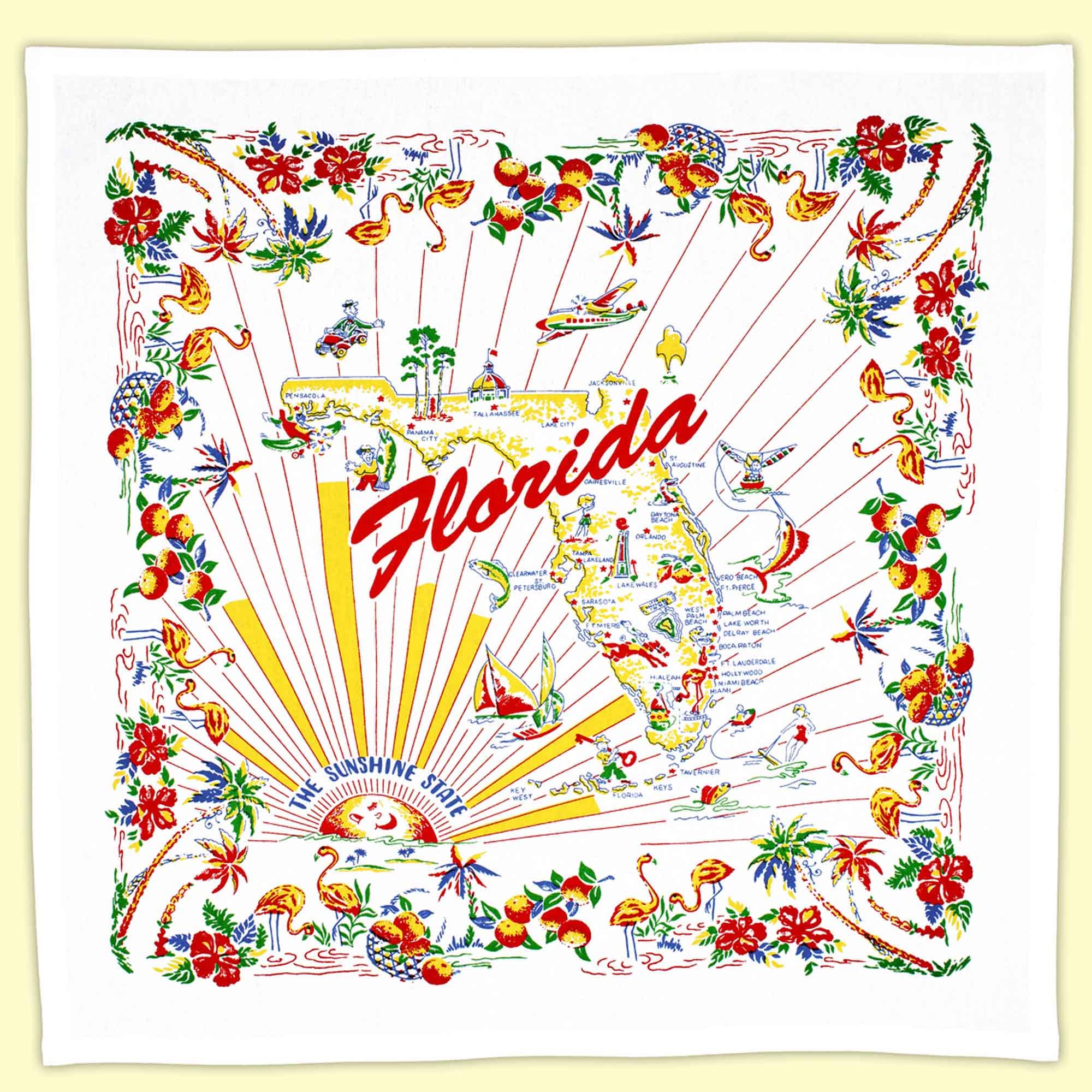 Florida State Souvenir Dish Towel