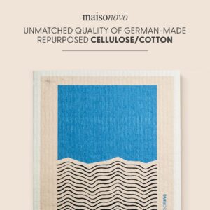 MAISONOVO Swedish Dishcloths | Swedish Dish Towels - Abstract Docle(A) Pack of 2 | Reusable Paper Towels | Reusable Dishcloths | Swedish Dishcloths for Kitchen