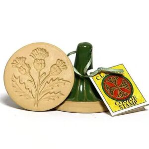 Exclusively Irish Kitchen Set 1 Thistle Cookie Stamp and 1 Thistle Flower of Scotland Tea Towel