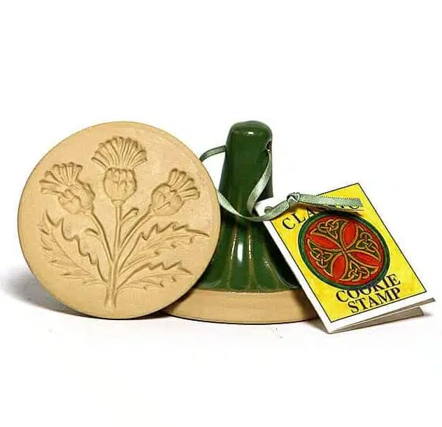 Exclusively Irish Kitchen Set 1 Thistle Cookie Stamp and 1 Thistle Flower of Scotland Tea Towel