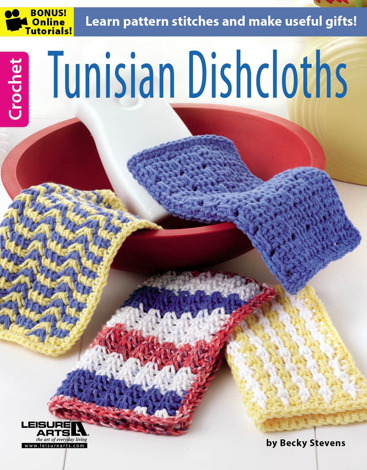 Leisure Arts LEA6371 Tunisian Dishcloths Bk