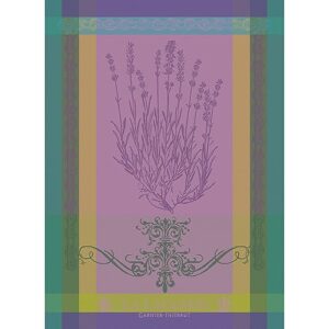 garnier thiebaut french jacquard kitchen towels 100% cotton herbs and flowers collection (lavande mauve)