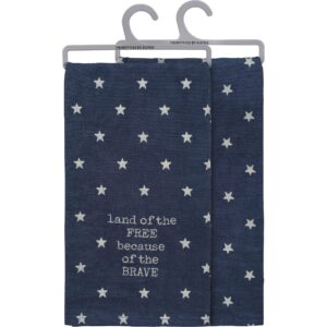 Primitives by Kathy Land of The Free Because of The Brave Home Décor Dish Towel