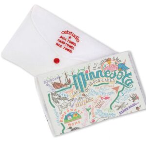 Catstudio Minnesota Dish Towel - U.S. State Souvenir Kitchen and Hand Towel with Original Artwork - Perfect Tea Towel for Minnesota Lovers, Travel Souvenir