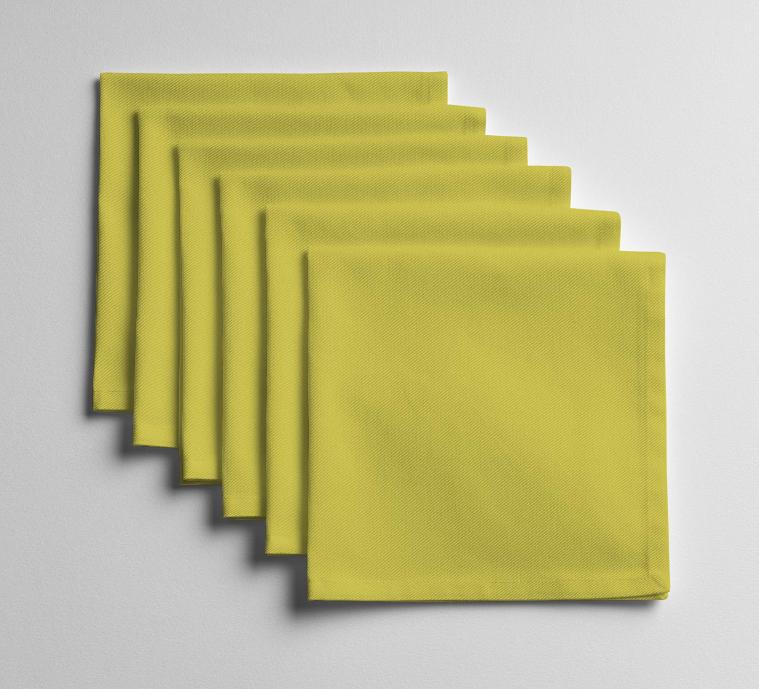 Cloth Napkins Pack of 6 |100% Cotton Calicot Dinner Napkins 16x16 Inches|Table Dinner Napkins for Hotel, Lunch, Restaurant, Weddings, Event and Parties|Spring, Easter Decor Dinner Napkins(Green)