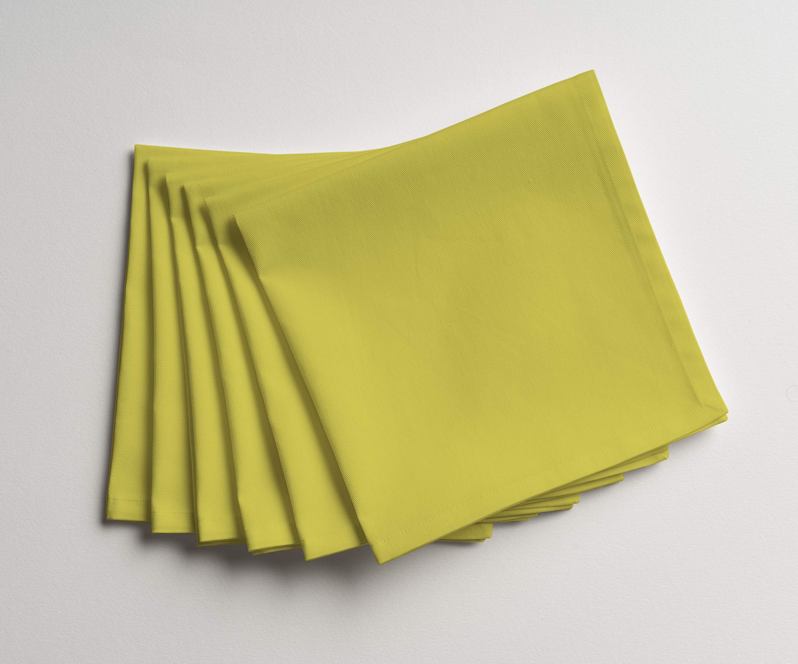 Cloth Napkins Pack of 6 |100% Cotton Calicot Dinner Napkins 16x16 Inches|Table Dinner Napkins for Hotel, Lunch, Restaurant, Weddings, Event and Parties|Spring, Easter Decor Dinner Napkins(Green)