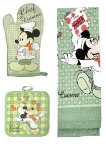 disney mickey chef de cuisine kitchen towel set