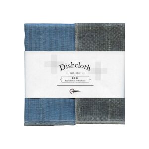 Nawrap Binchotan Dishcloths, Set of 2, Aqua x Charcoal