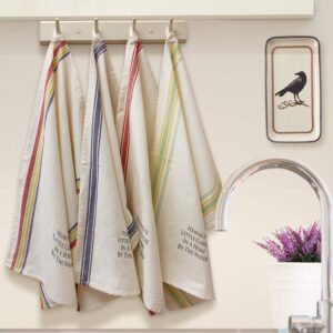 Custom Decor Kitchen Towels Heaven is Little Closer in A Home by The Water Nature Ocean & Beach Cleaning Supplies Dish Towels Green Stripe Design Only